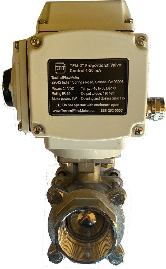 2" NPT Modulating Control Ball Valve – Tactical Flow Meter